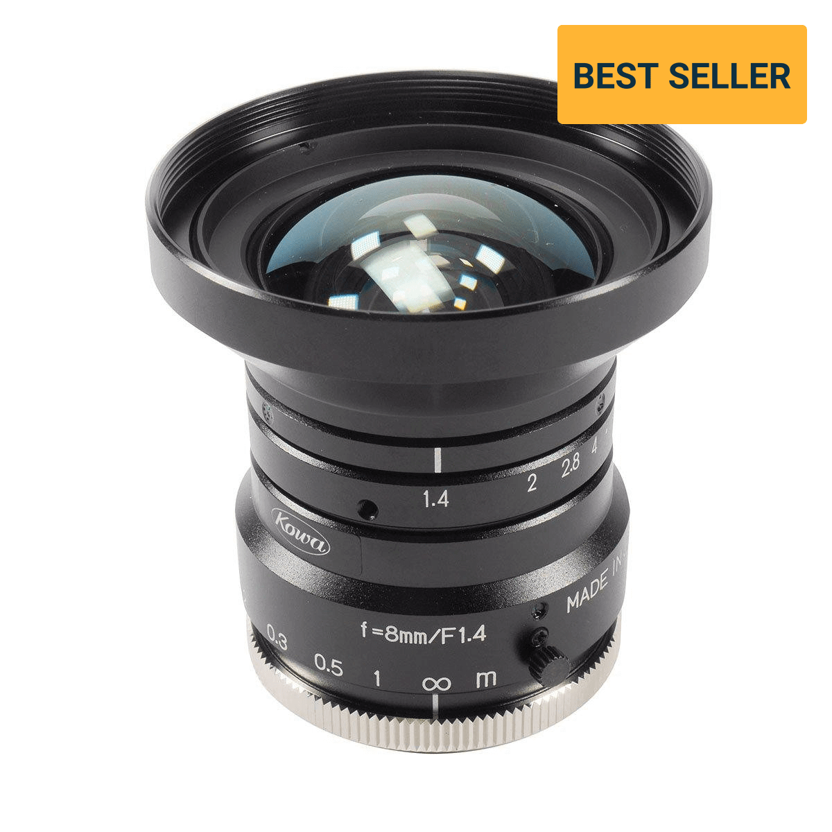 LM8HC - 1" 2MP 8mm F1.4 C-Mount Lens